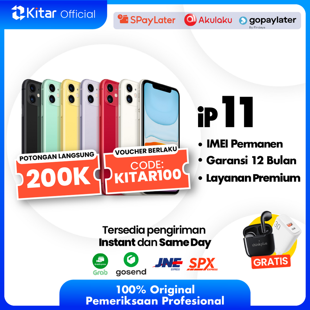 Jual iPhone 11 Bekas Original dan Bergaransi 1 Tahun - Kitar