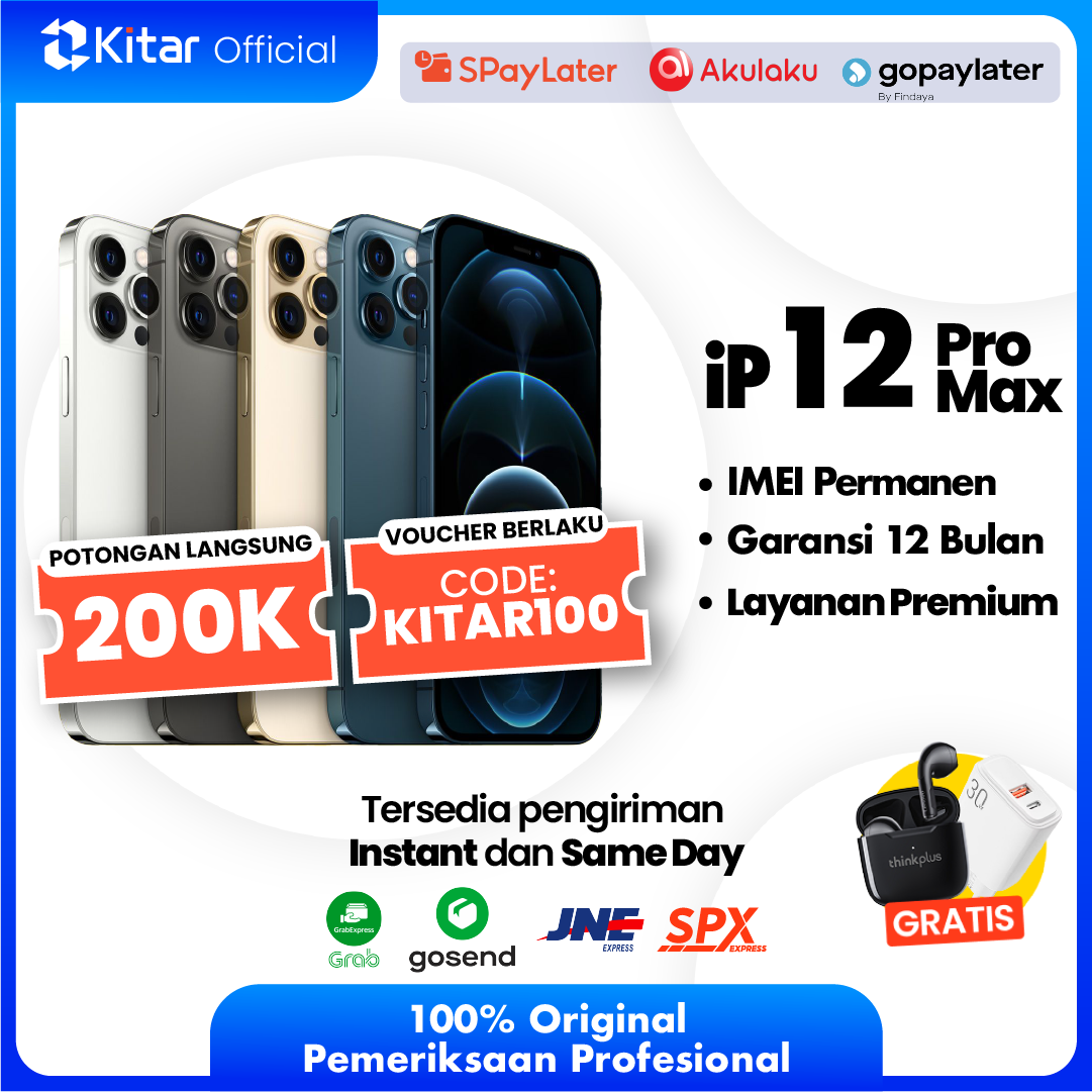 Jual iPhone 12 Pro Max Bekas Original dan Bergaransi 1 Tahun - Kitar